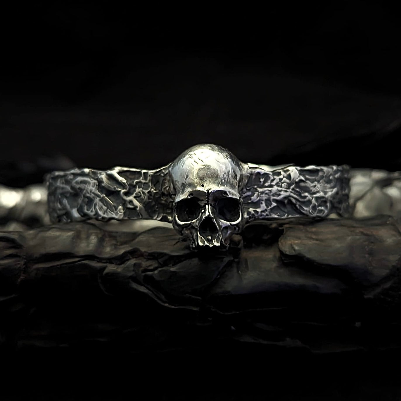 925 Silver Skull Cuffs - Ossua Et Acroamata